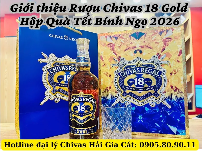 Rượu Chivas 18 Gold Hộp Quà Tết 2026 giá tốt chỉ 1.5XX