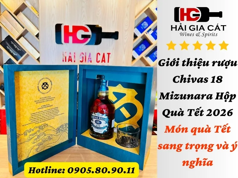 Rượu Chivas 18 Mizunara Hộp Quà Tết 2026 giá siêu tốt 2.3XX